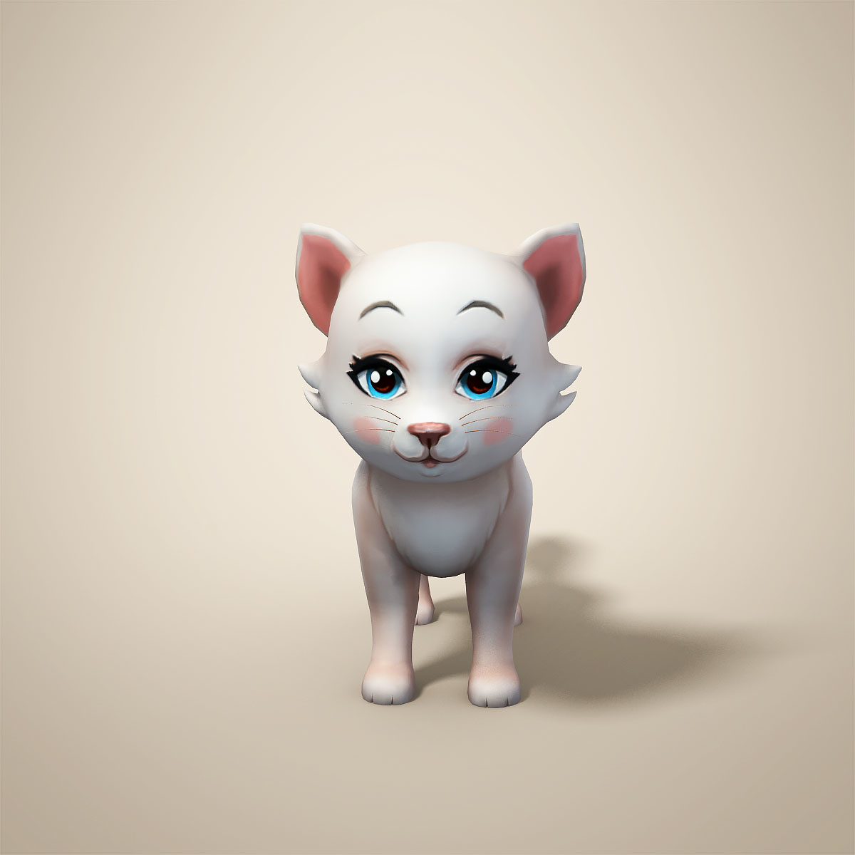 Cat cartoon toon 3D model - TurboSquid 1236676