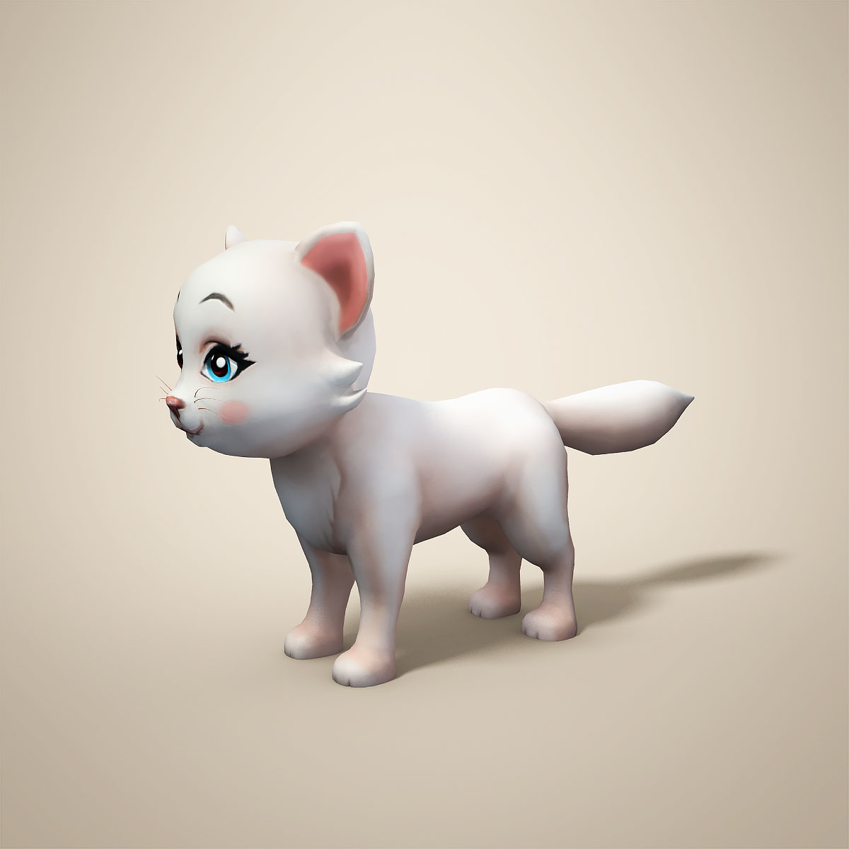 Cat cartoon toon 3D model - TurboSquid 1236676