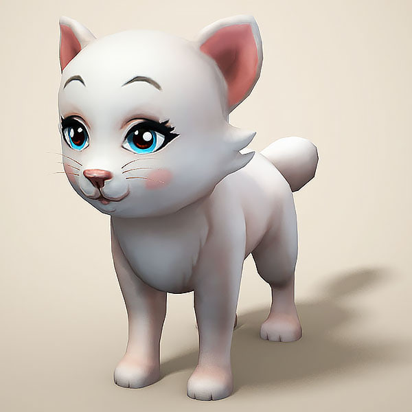 Cat cartoon toon 3D model - TurboSquid 1236676
