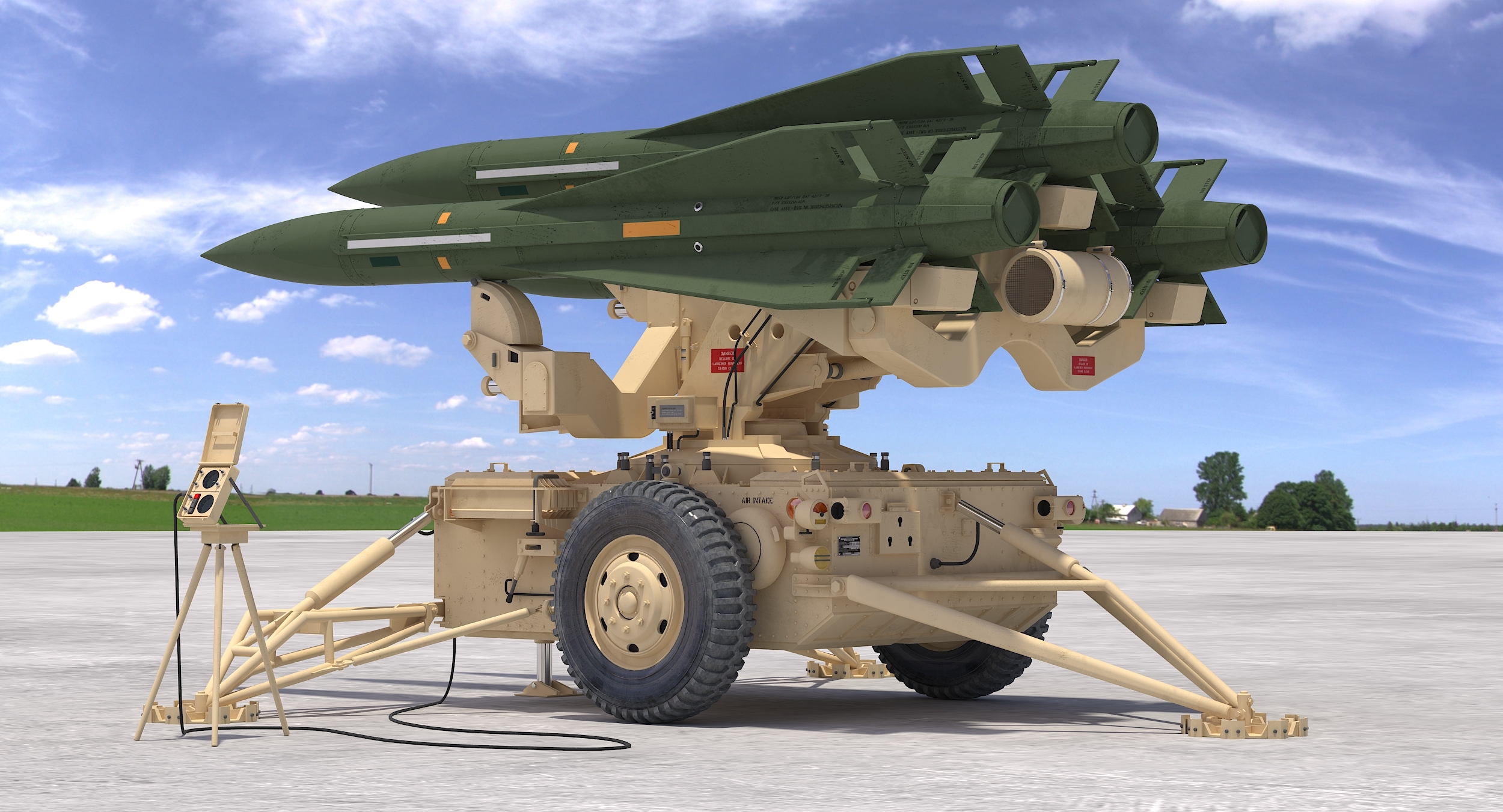 Mim-23 hawk desert green 3D - TurboSquid 1236730