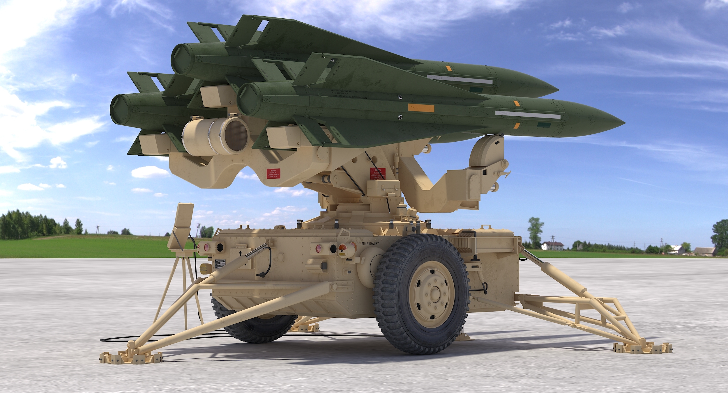 Mim-23 hawk desert green 3D - TurboSquid 1236730
