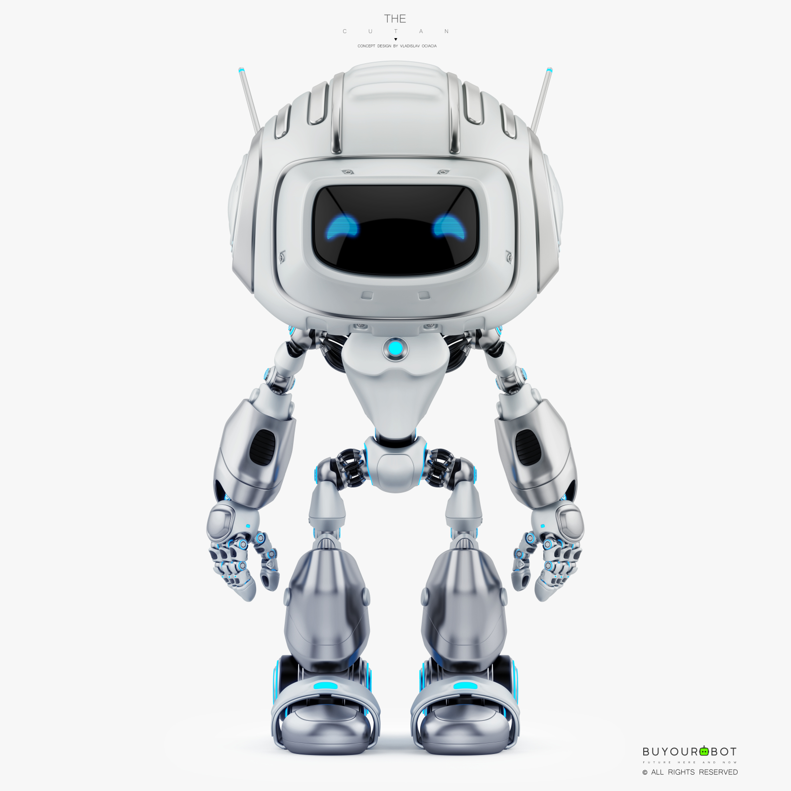 Cute robot friendly 3D model - TurboSquid 1236836