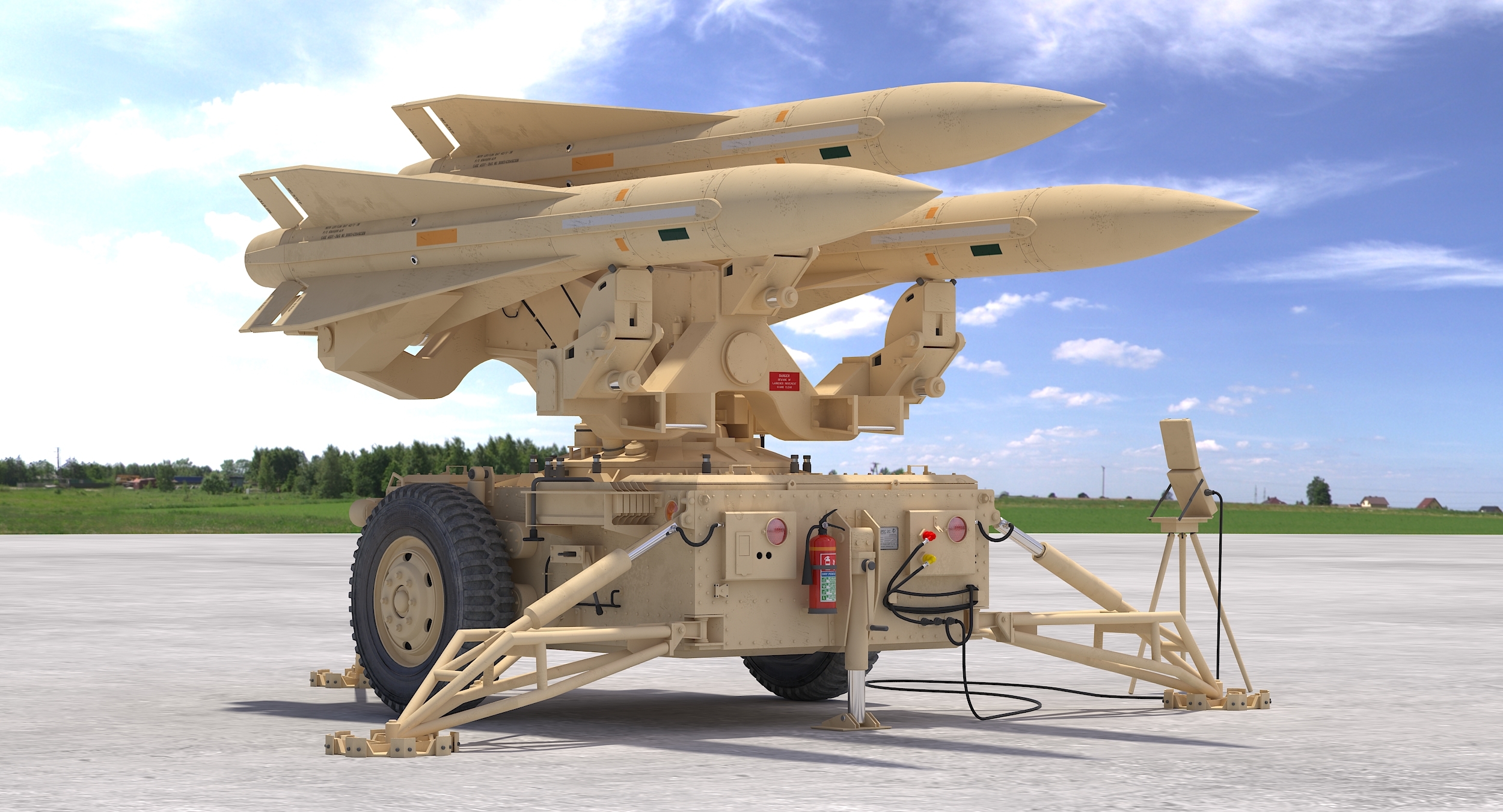 Mim-23 hawk desert color 3D model - TurboSquid 1236899