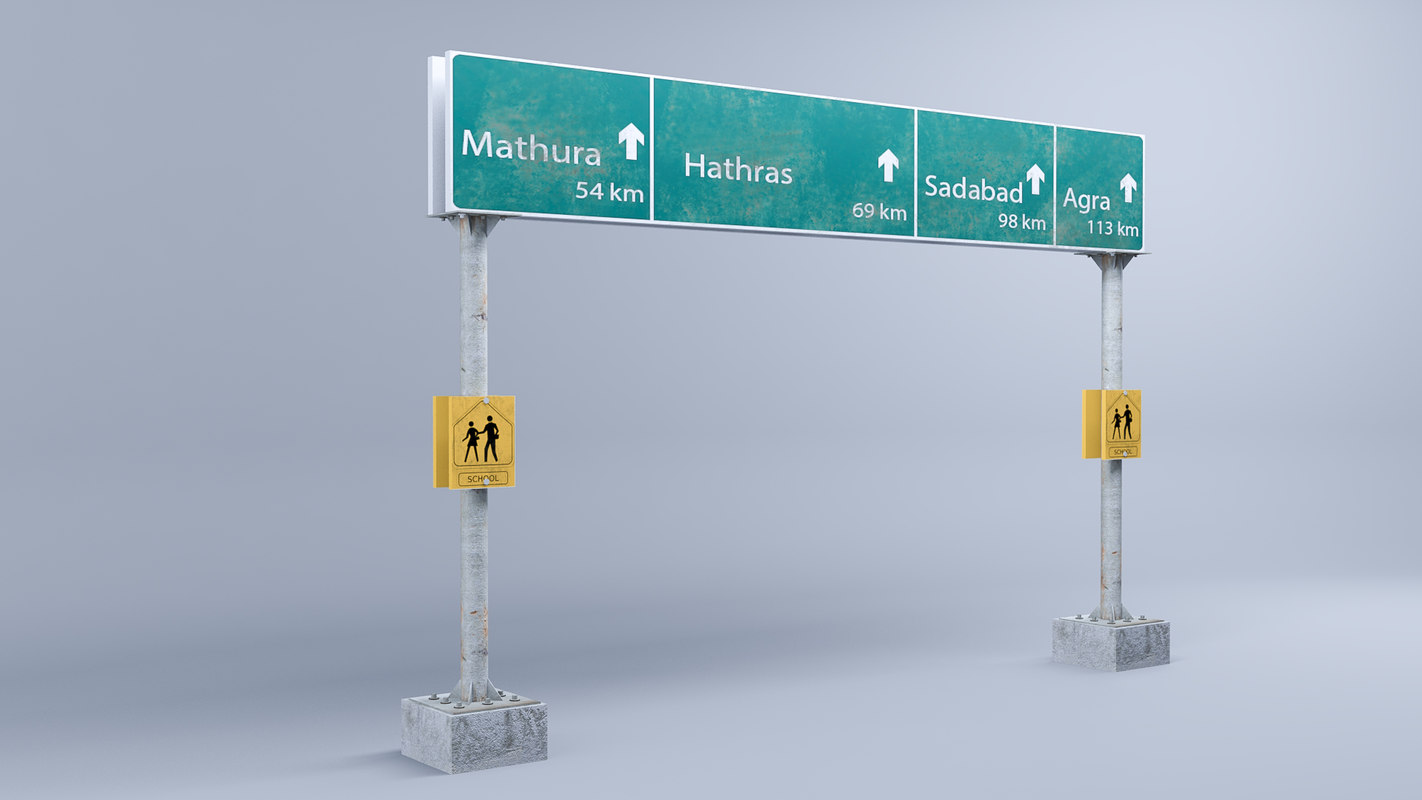 Highway Signage 3D Models for Download | TurboSquid