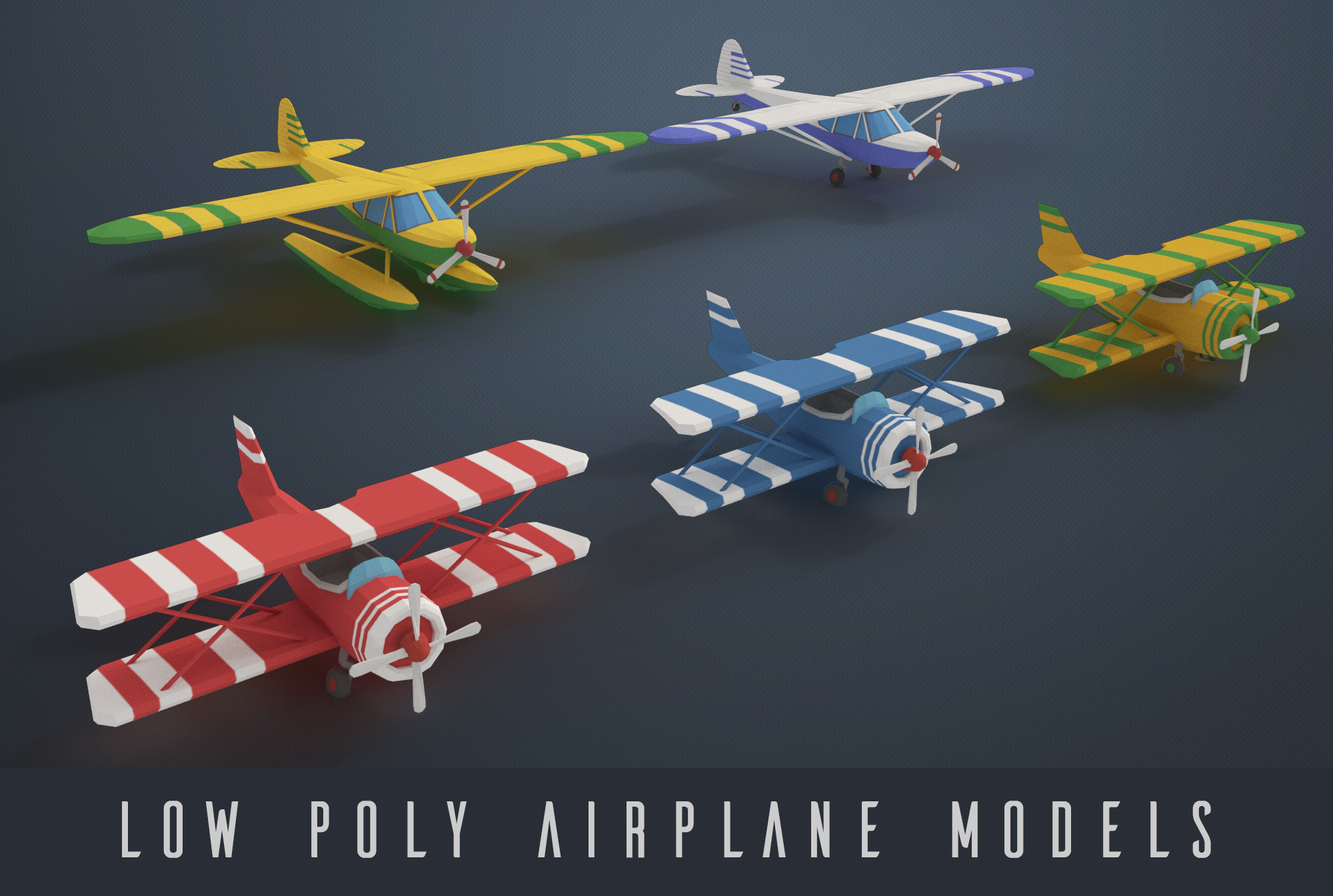 Low Poly Flugzeuge 3D-Modell - TurboSquid 1237058