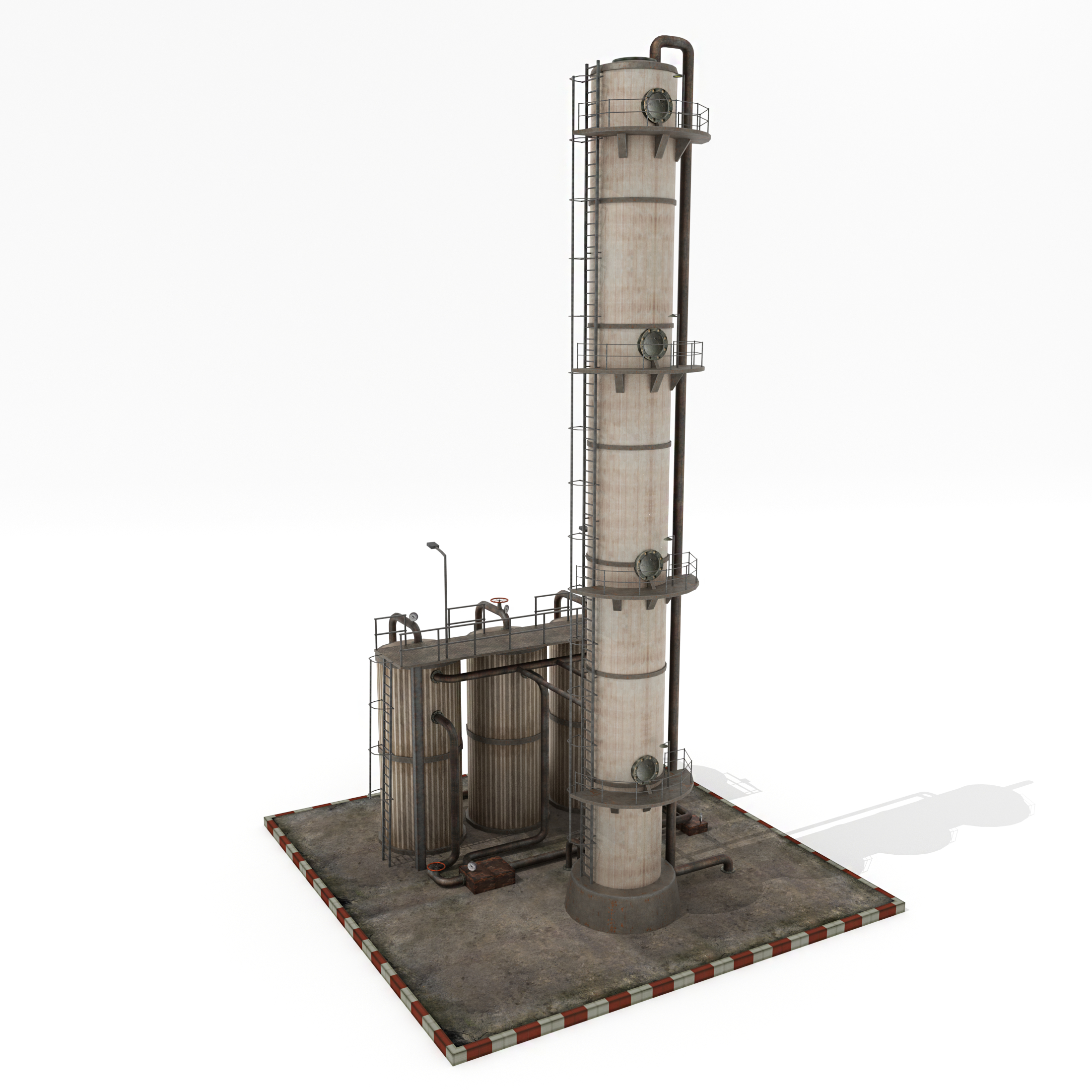 Oil refinery unit model - TurboSquid 1237149