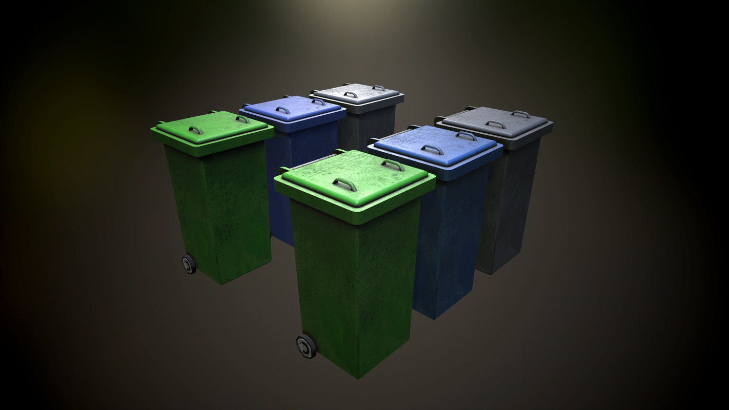 City trash cans 3D model - TurboSquid 1237361