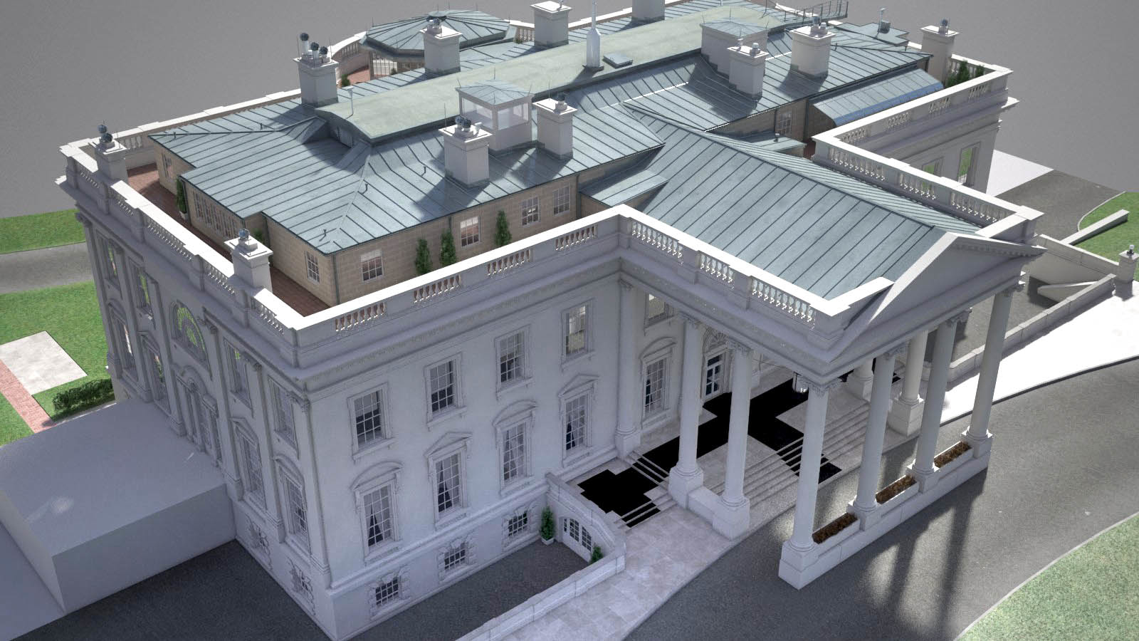 3D usa white house model - TurboSquid 1237424