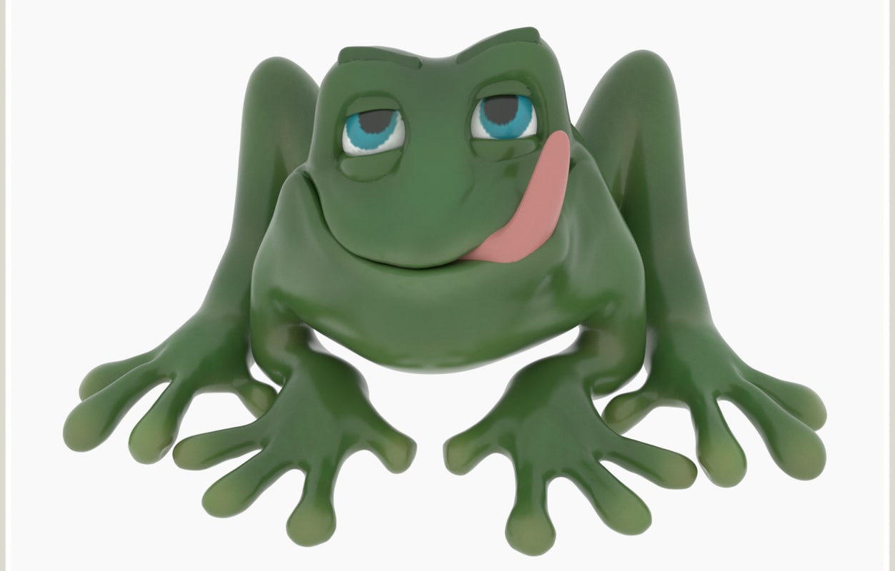 3D модель Джаба лягушка мультфильм ануран - TurboSquid 1237439