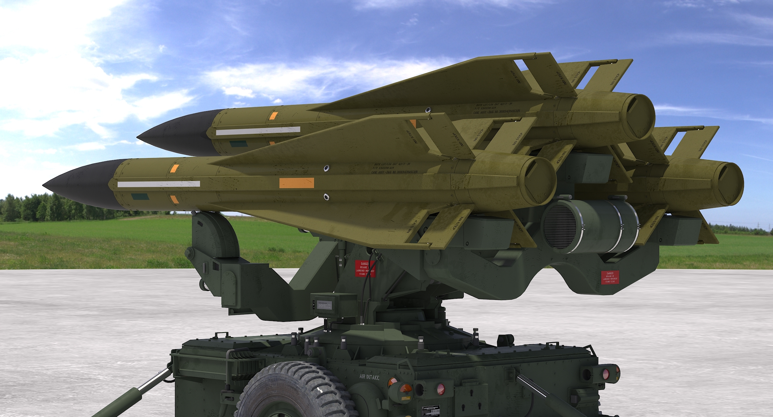 Mim-23 hawk dark green 3D - TurboSquid 1237570