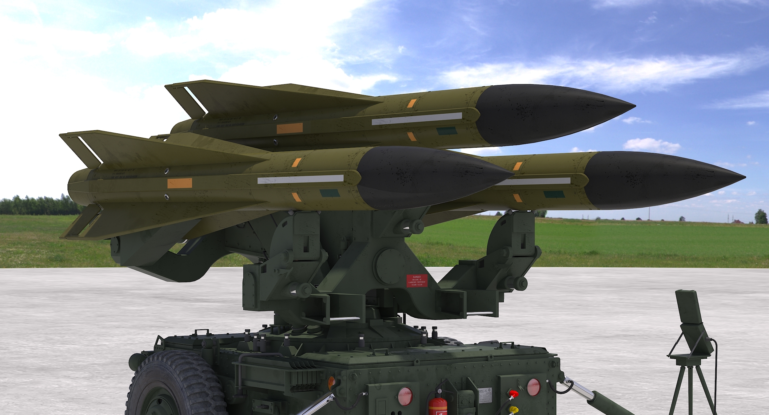Mim-23 hawk dark green 3D - TurboSquid 1237570