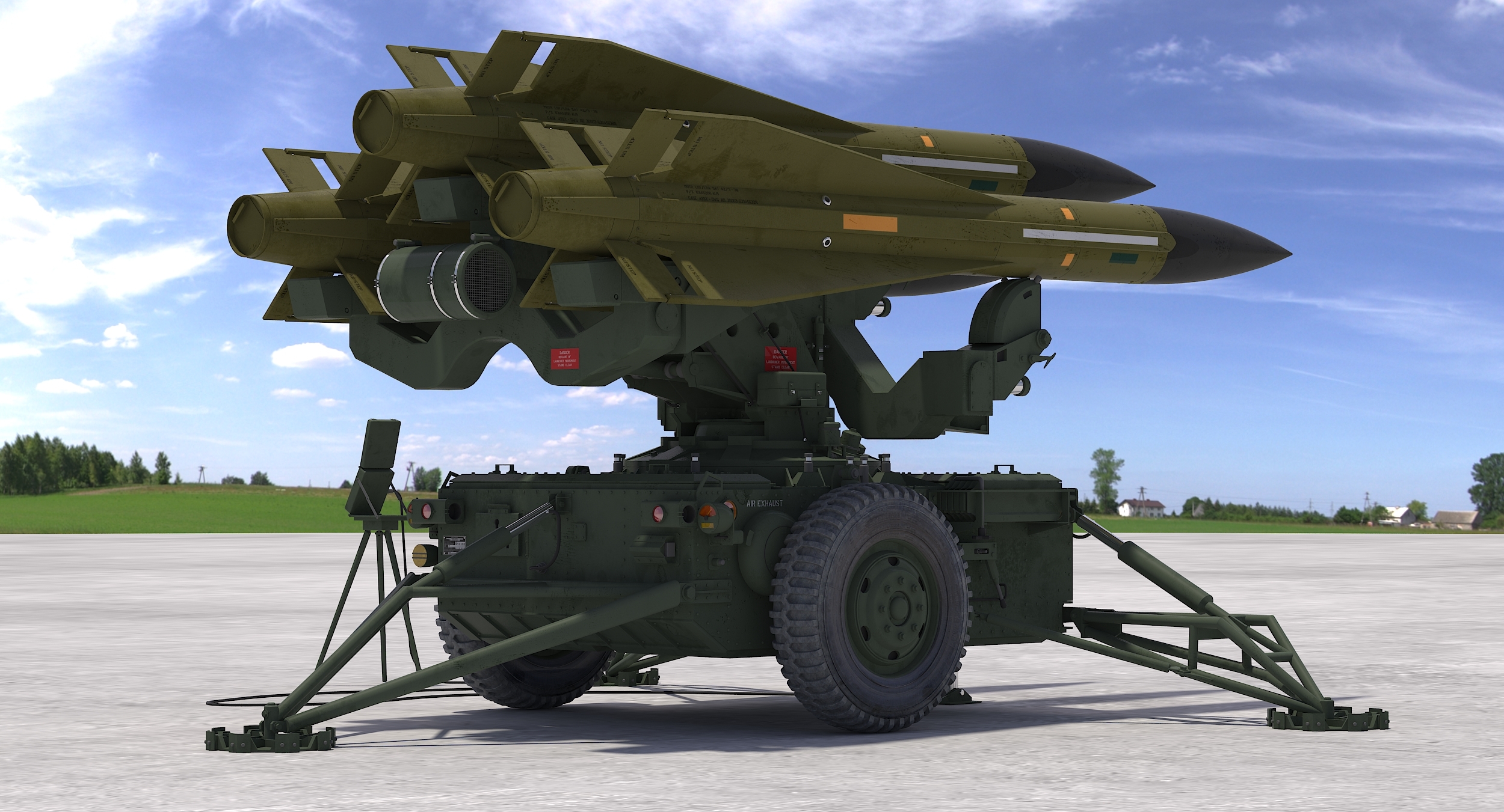 Mim-23 hawk dark green 3D - TurboSquid 1237570