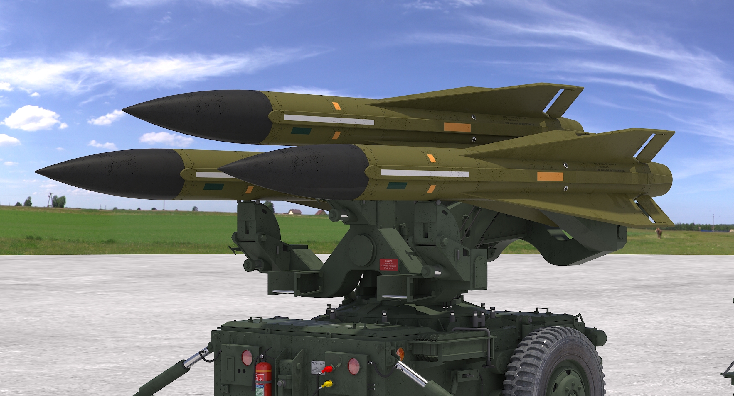 Mim-23 hawk dark green 3D - TurboSquid 1237570