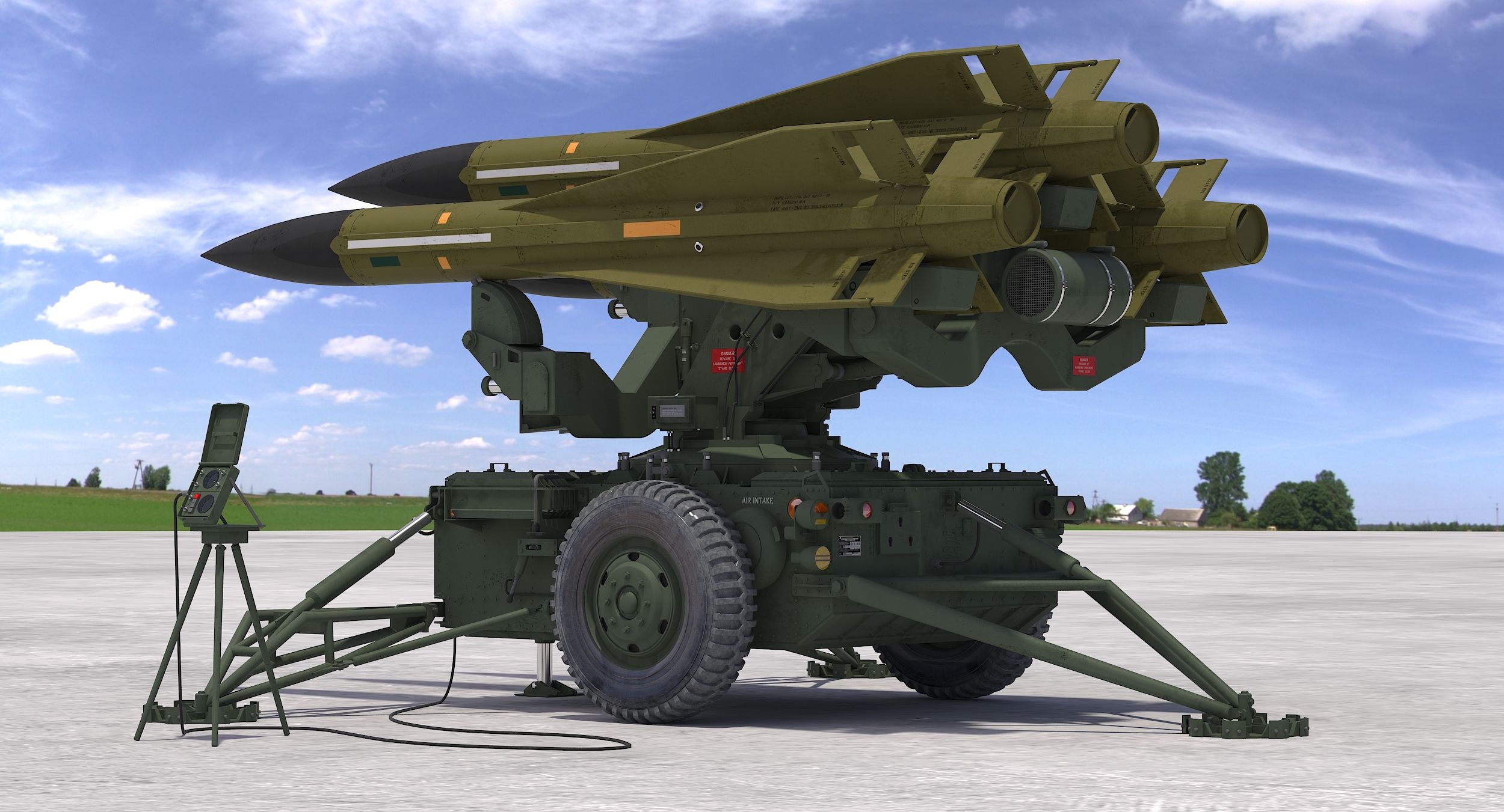 Mim-23 hawk dark green 3D - TurboSquid 1237570