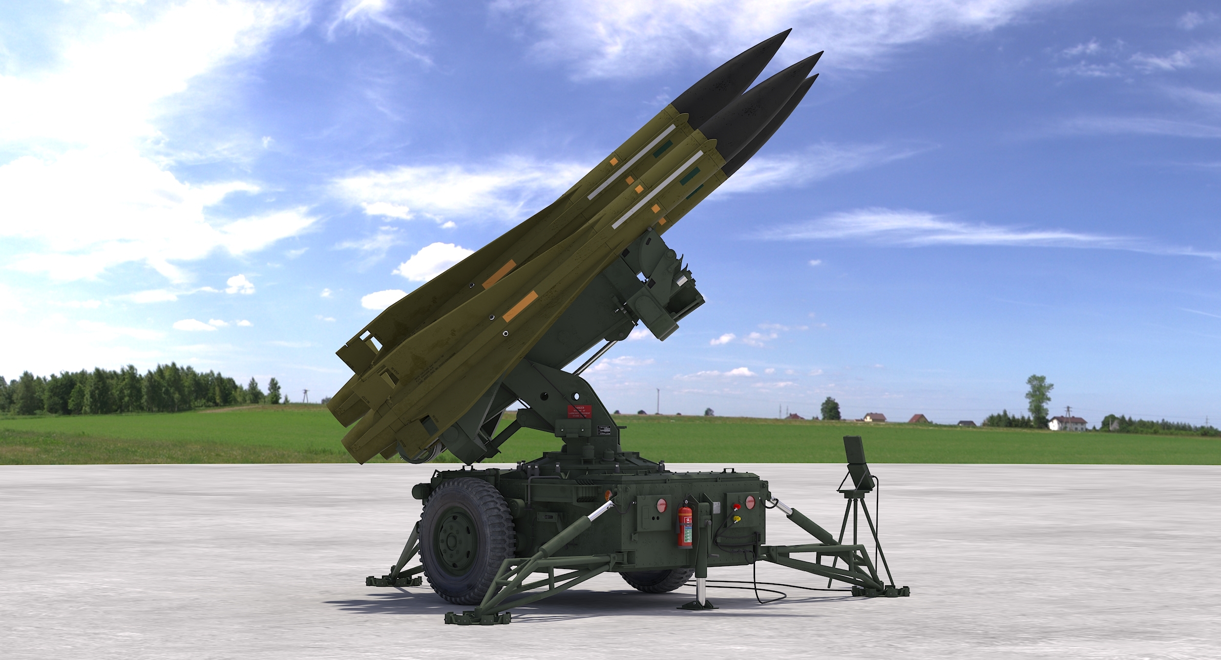 Mim-23 hawk dark green 3D - TurboSquid 1237570