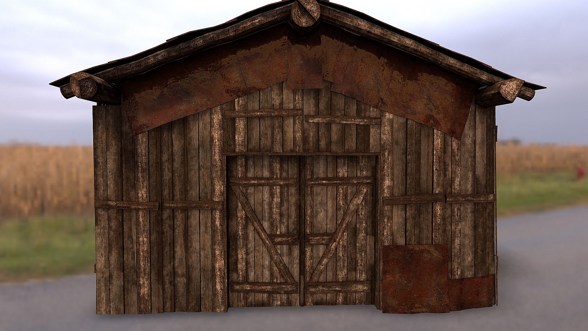 3D wooden barn model - TurboSquid 1237761