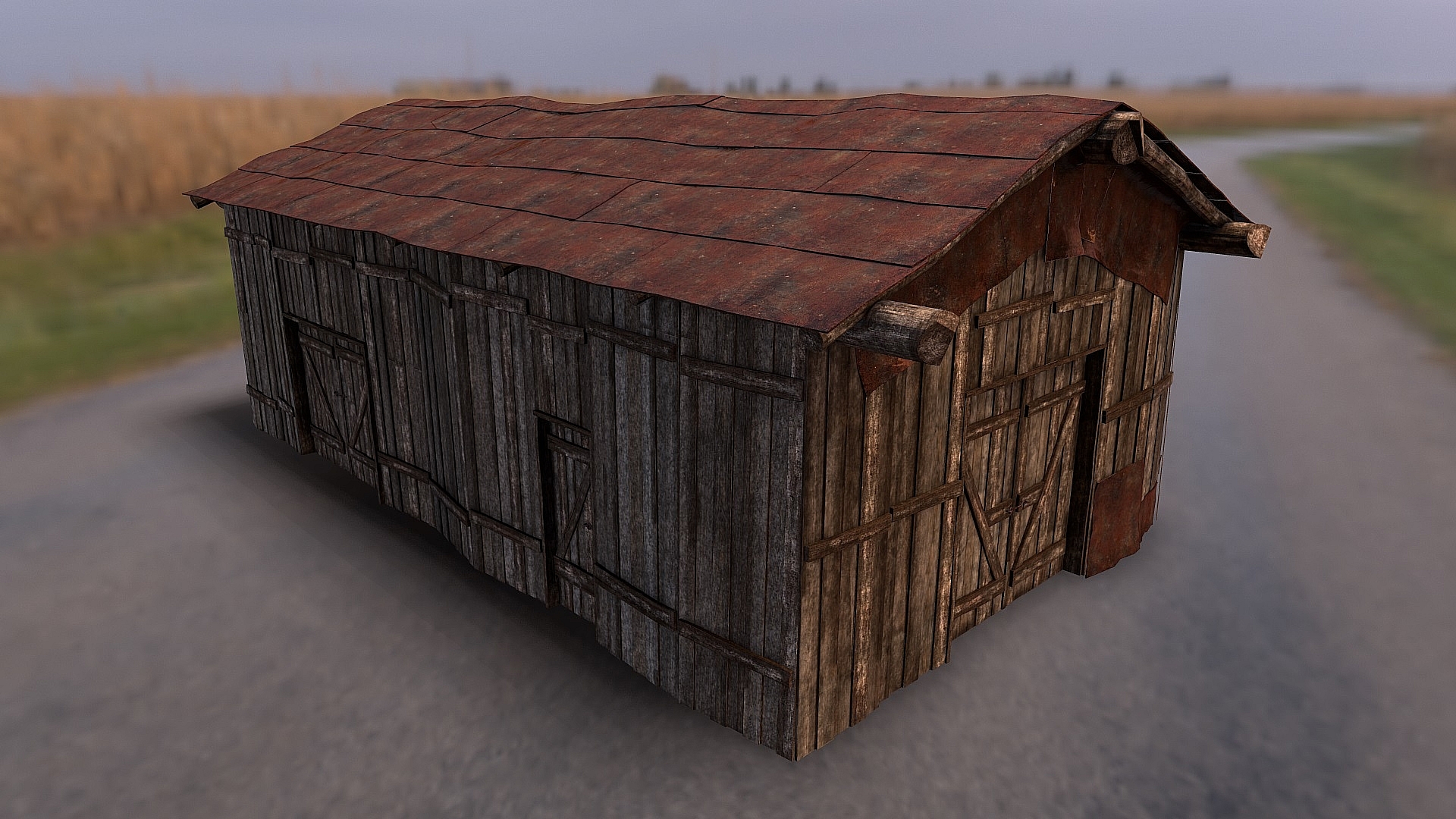3D wooden barn model - TurboSquid 1237761