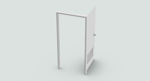 modèle 3D de Porte commerciale porte 4 ouverte - TurboSquid 1237886