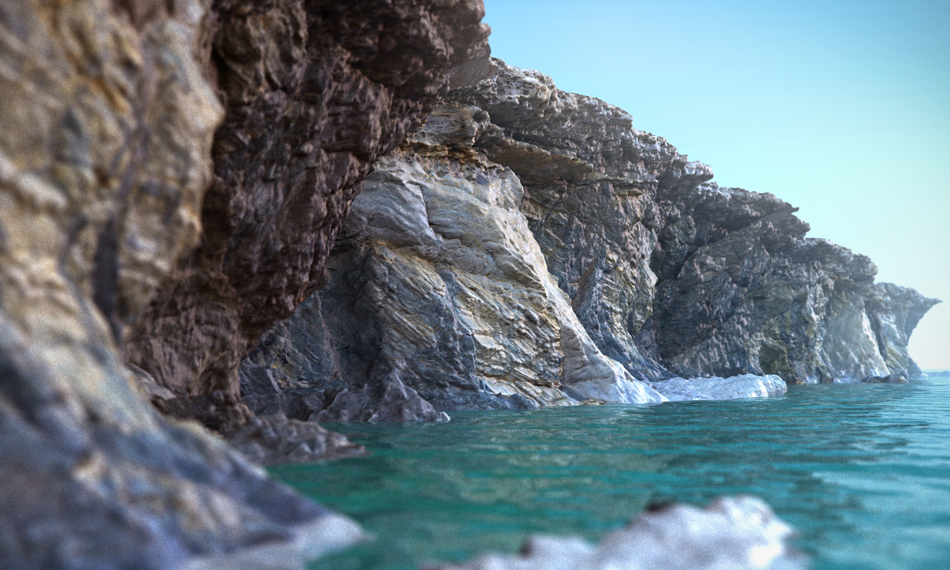 Ocean cliff hd 3D model - TurboSquid 1237962