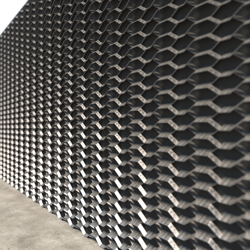 Expanded metal mesh 3D model - TurboSquid 1238067