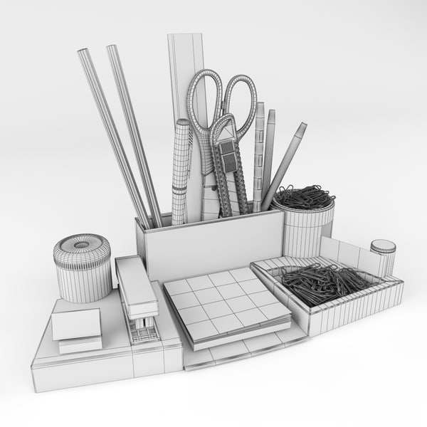 3D model stationery set - TurboSquid 1238080