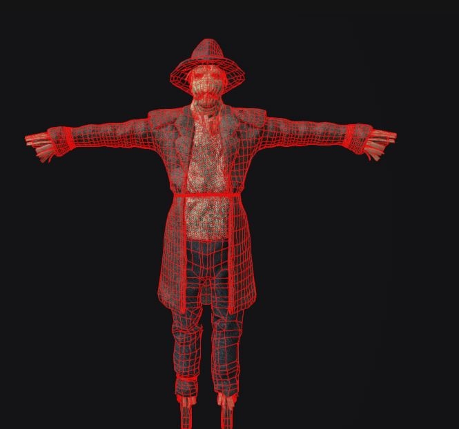 3D scarecrow halloween model - TurboSquid 1238237