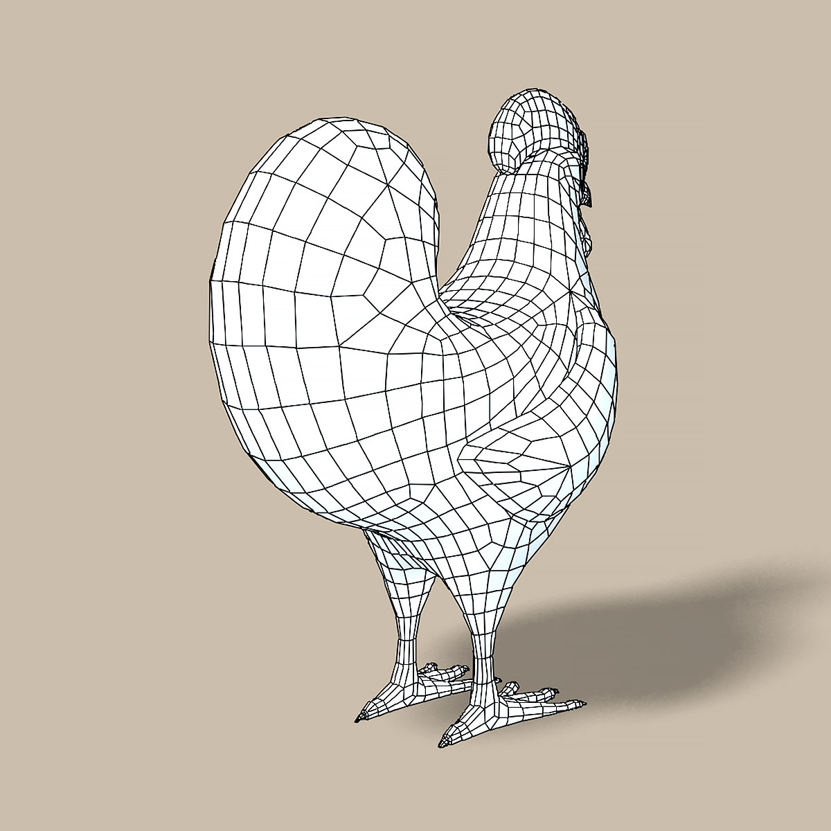 Chicken cartoon 3D model - TurboSquid 1238305