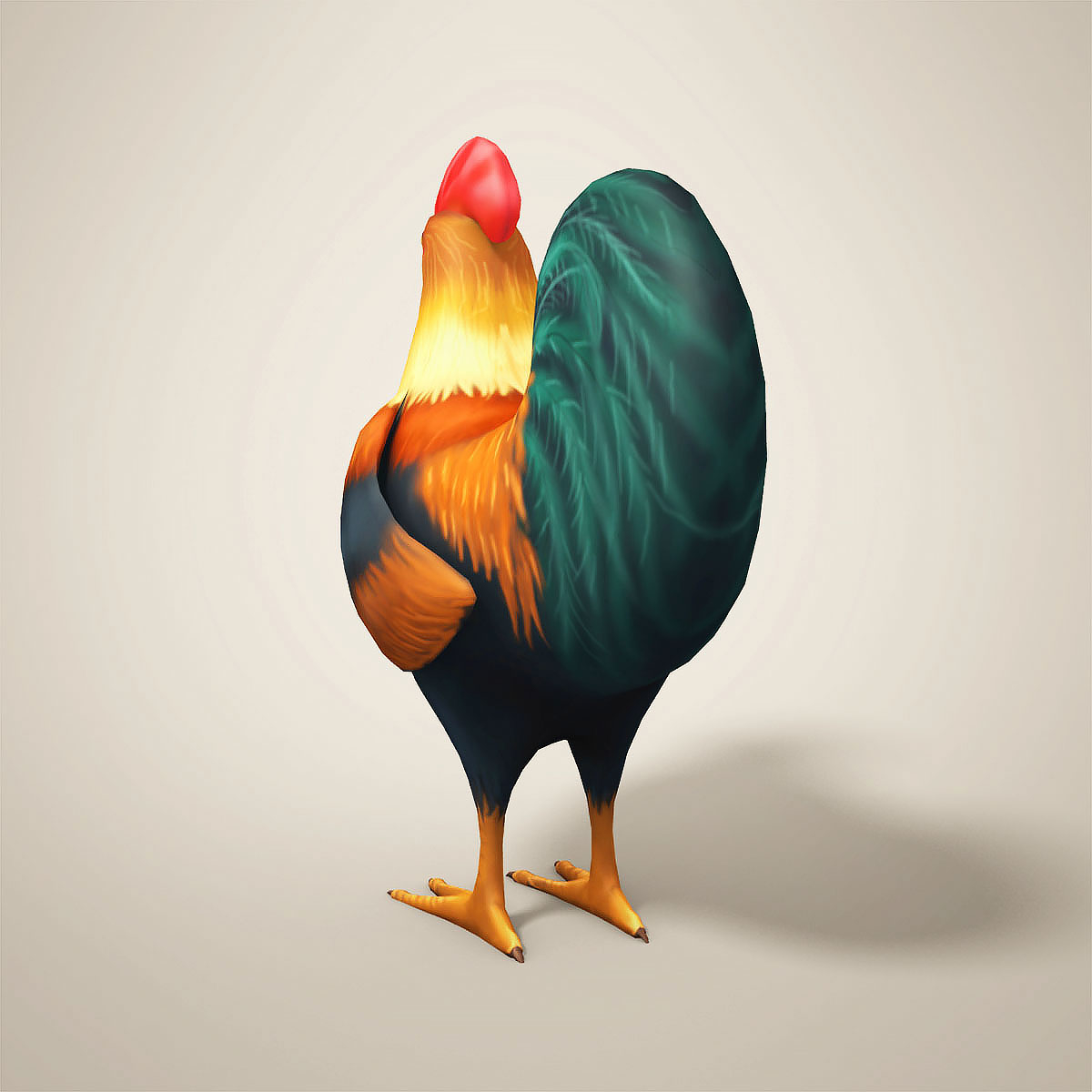 Chicken cartoon 3D model - TurboSquid 1238305