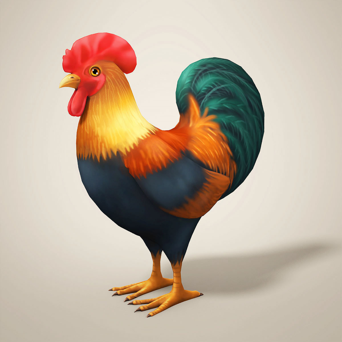 Chicken cartoon 3D model - TurboSquid 1238305