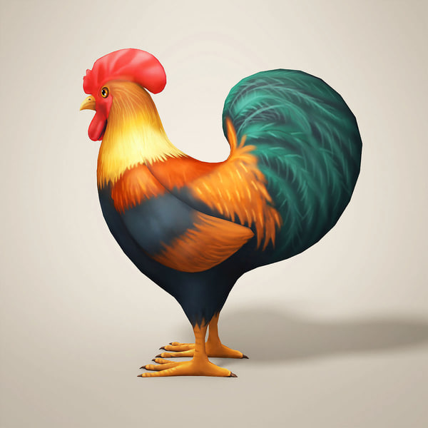 Chicken cartoon 3D model - TurboSquid 1238305