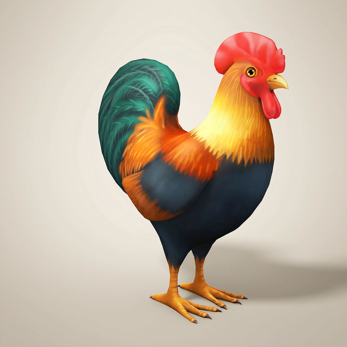 Chicken cartoon 3D model - TurboSquid 1238305
