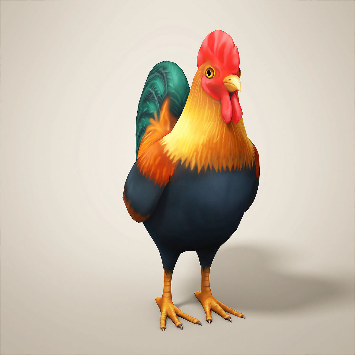Chicken cartoon 3D model - TurboSquid 1238305