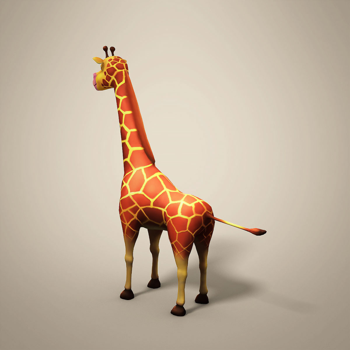 3D giraffe cartoon toon - TurboSquid 1238340