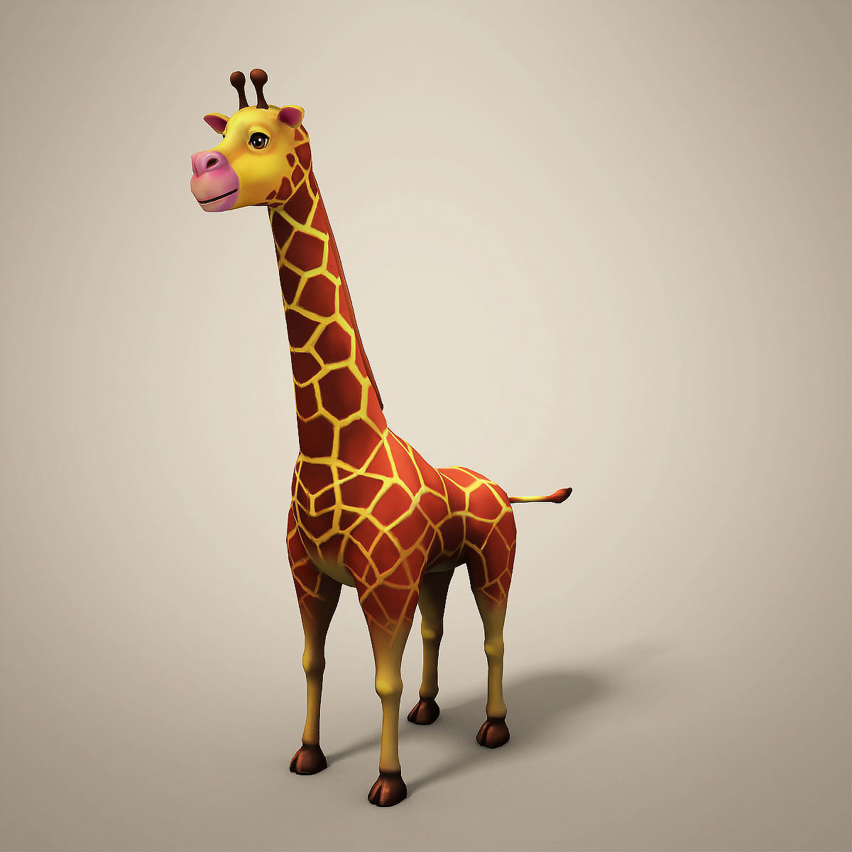 3D giraffe cartoon toon - TurboSquid 1238340