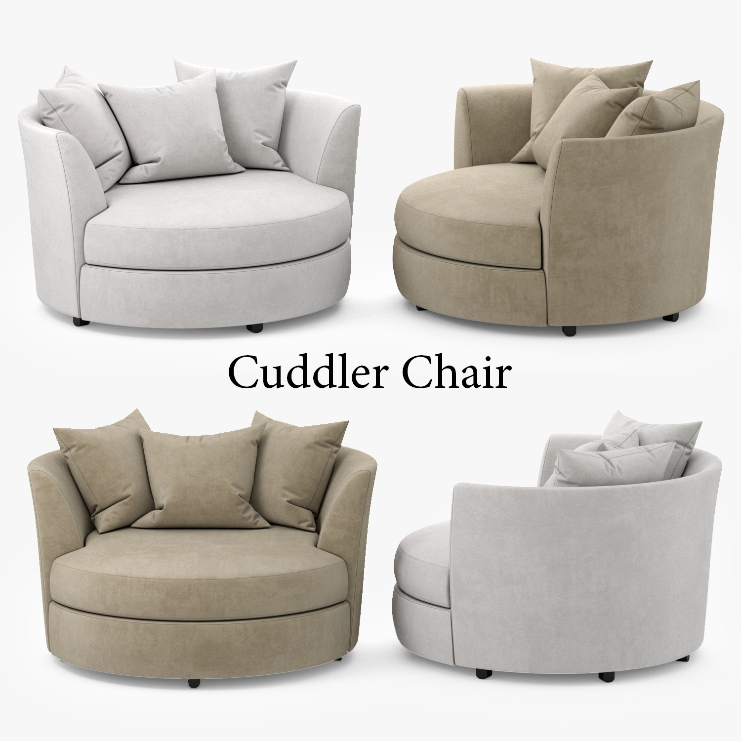Cuddler chair 3D model - TurboSquid 1238398