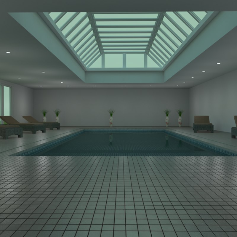 3D indoor pool - TurboSquid 1238658
