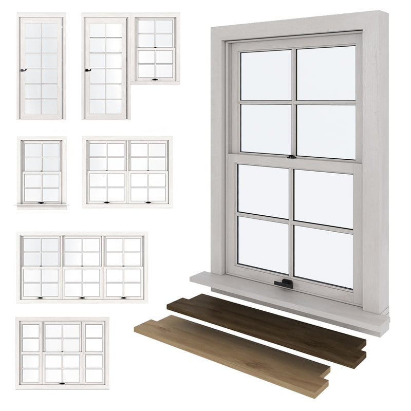 Types windows american 3D model - TurboSquid 1238940