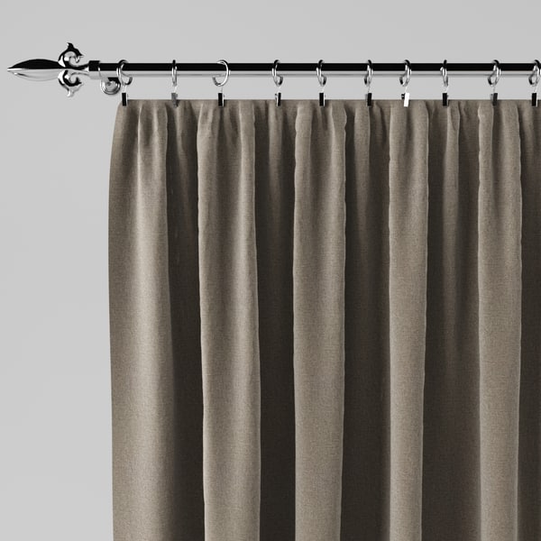 Curtain drape 3D model - TurboSquid 1238953