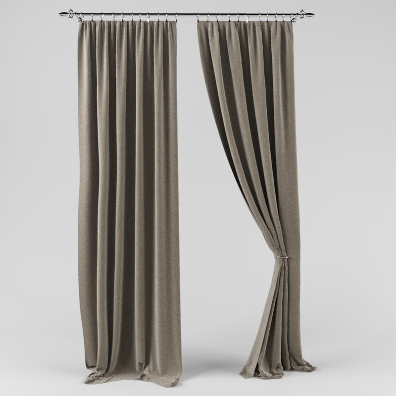Curtain drape 3D model - TurboSquid 1238953