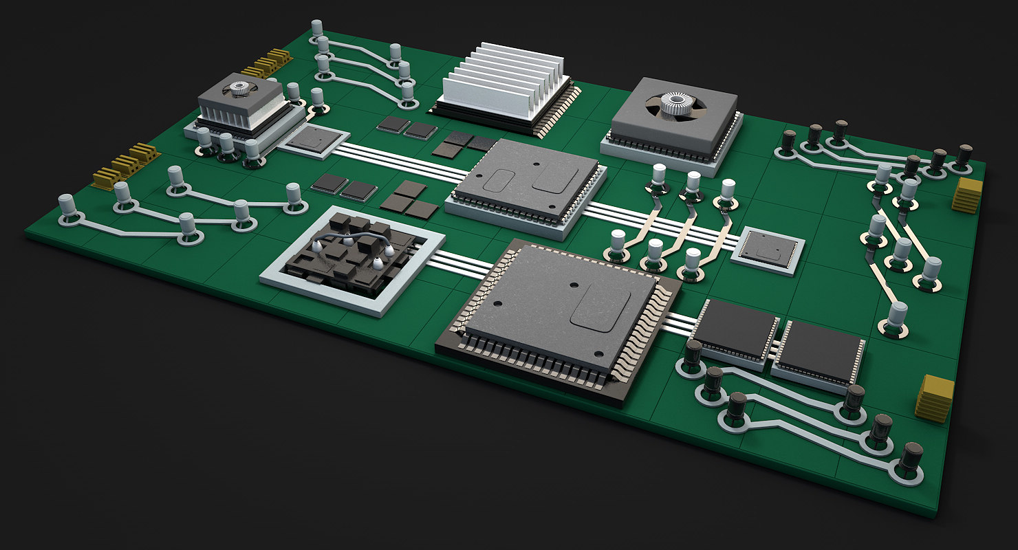 Designs circuit board 3D - TurboSquid 1239366