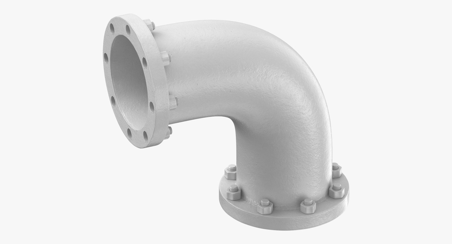 3D industrial pipe 90 degrees - TurboSquid 1239565