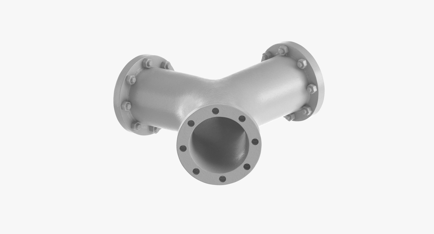 Industrial pipe y-shape 3D model - TurboSquid 1239566