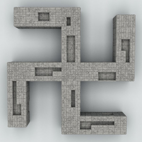 Oriental religious swastika 3D model - TurboSquid 1239748