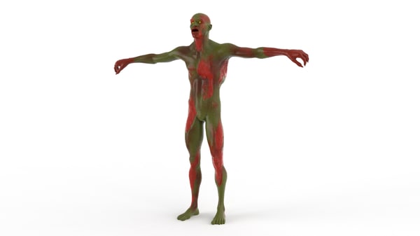 Realistic zombie character body 3D model - TurboSquid 1239758