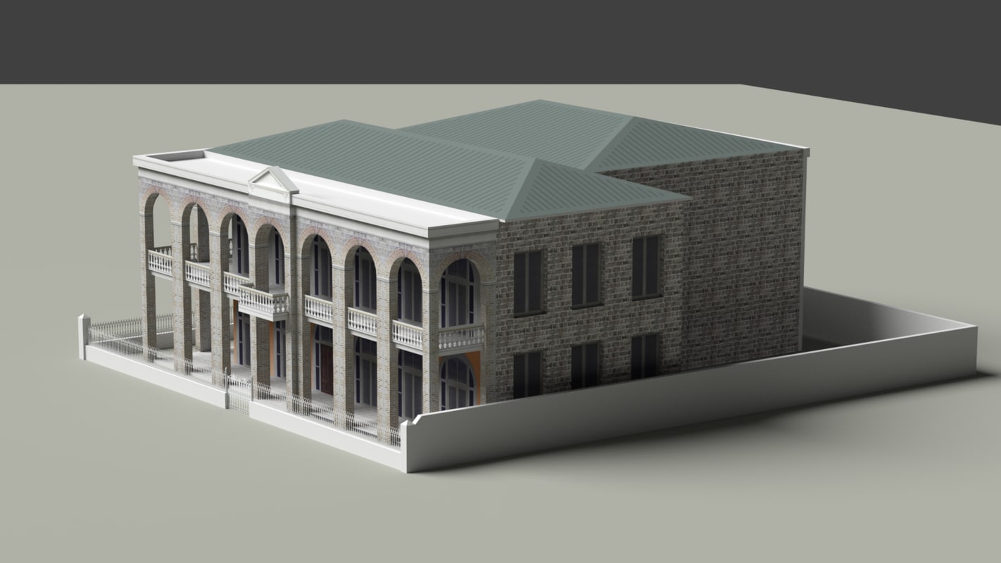 3D old stone building - TurboSquid 1240113