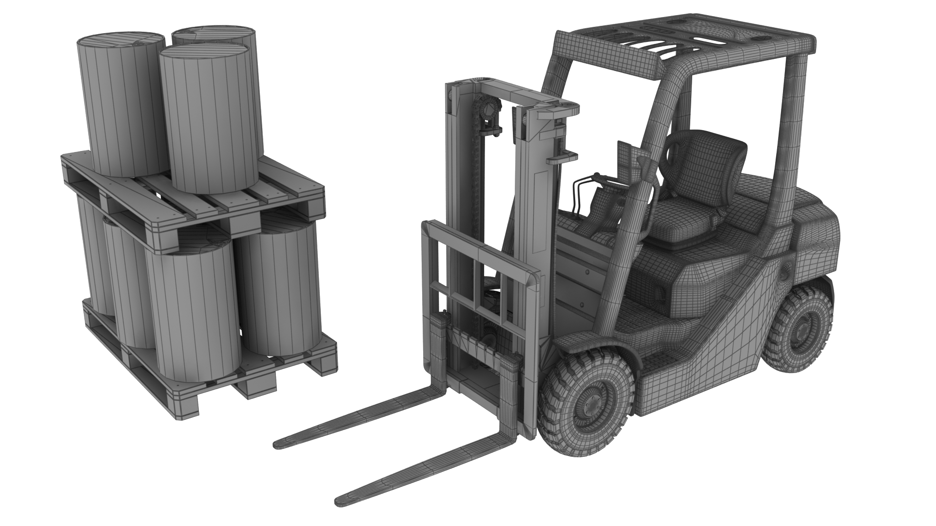 Forklift barrel palette 3D model - TurboSquid 1240216