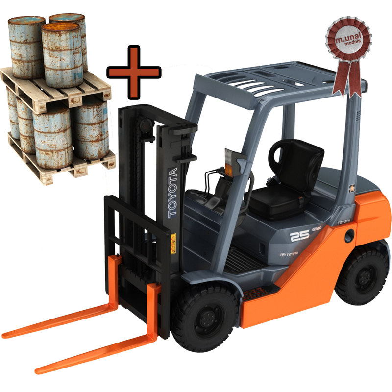 Forklift barrel palette 3D model - TurboSquid 1240216