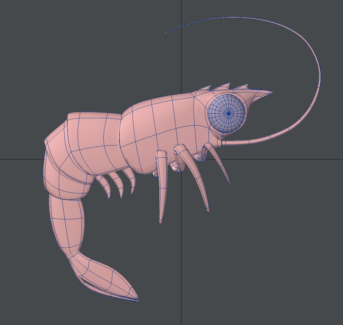 Cartoon shrimp 3D model - TurboSquid 1240397