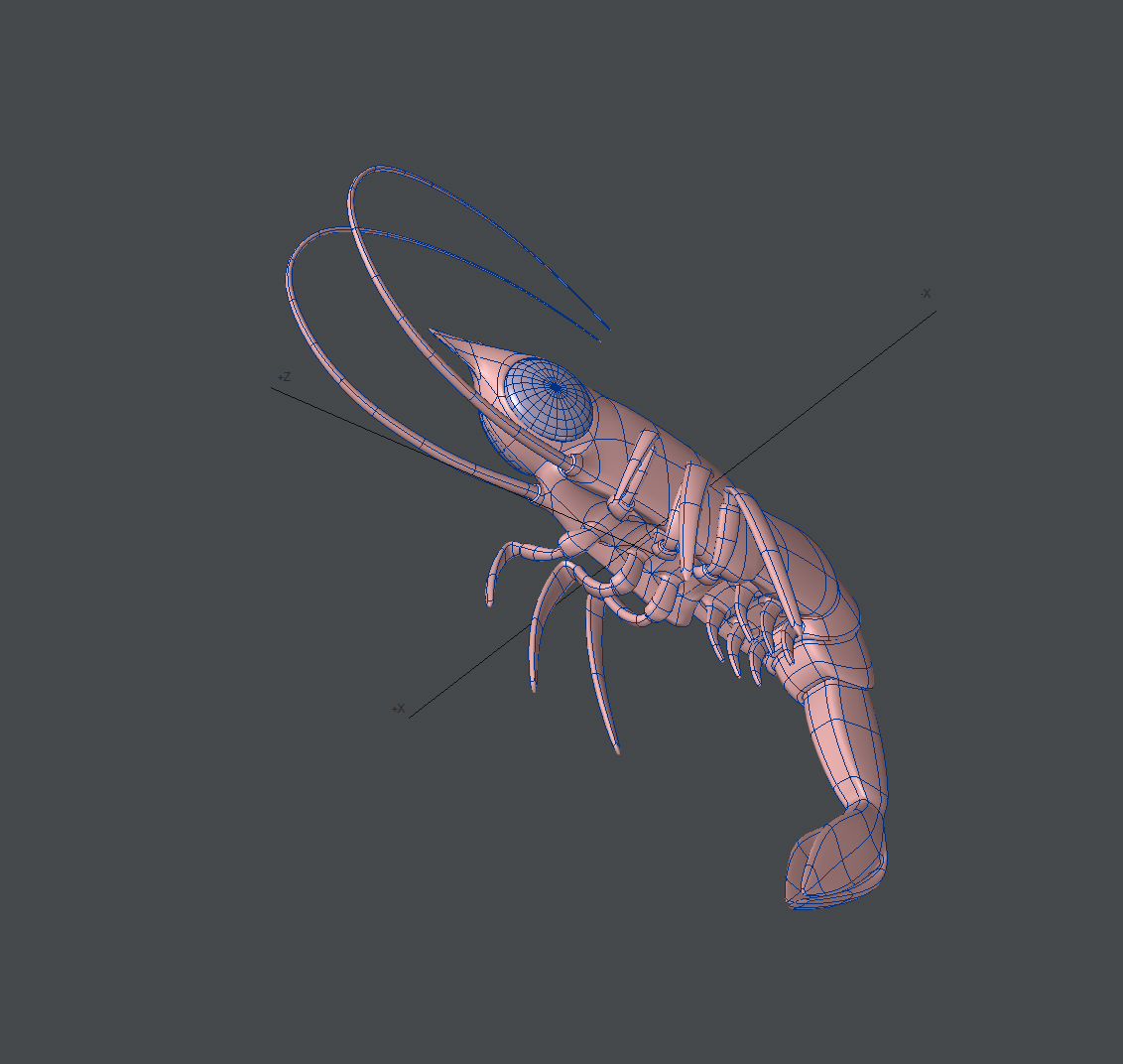 Cartoon shrimp 3D model - TurboSquid 1240397