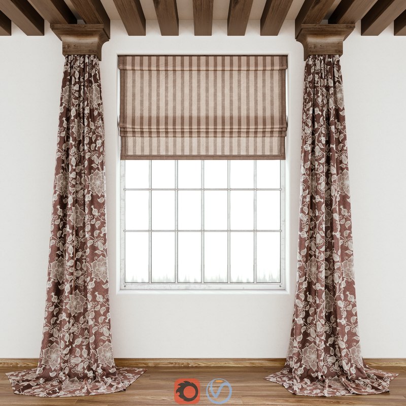 Curtains fabric decoration 3D model - TurboSquid 1240404